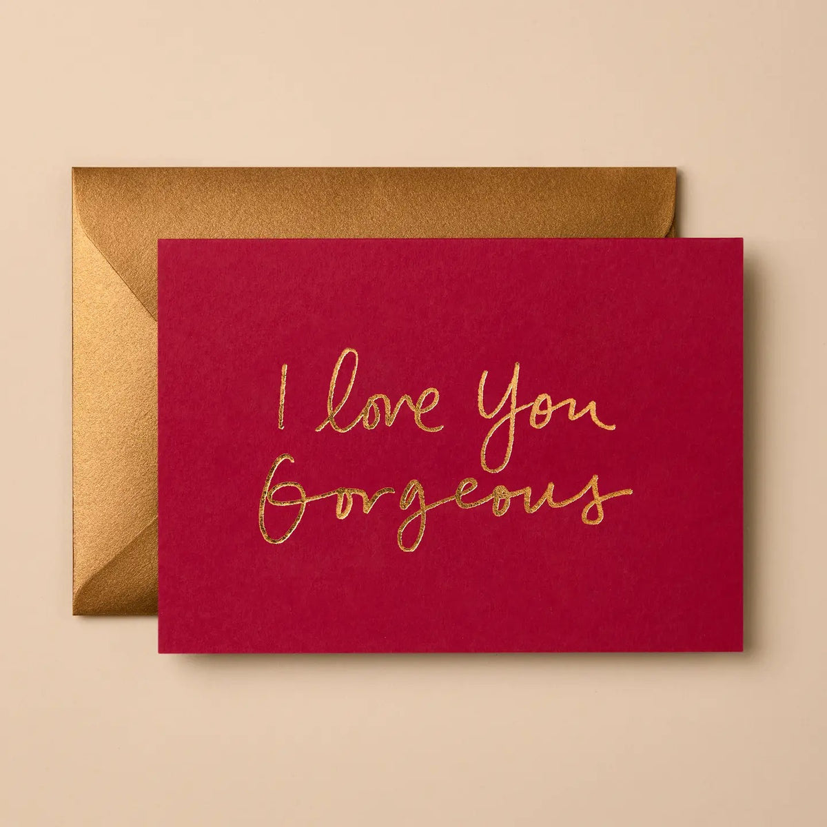 I Love You Gorgeous (red) - greeting card – Kim Wallace Ceramics