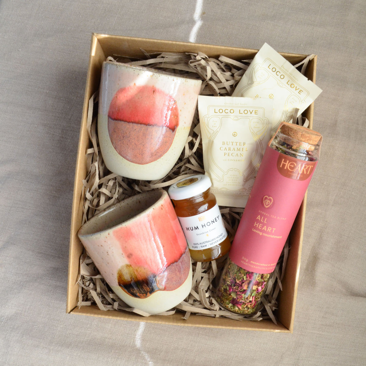 Deluxe gift set for her including handmade cup and organic tea ...