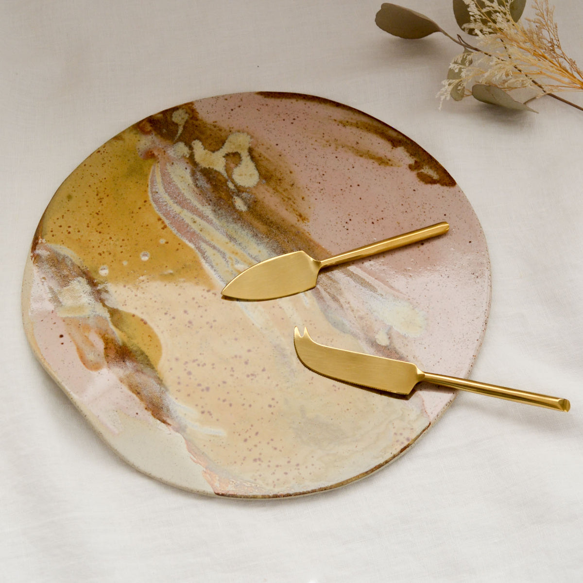 Handmade ceramic cheese serving platter ~ Kim Wallace Ceramics Australia