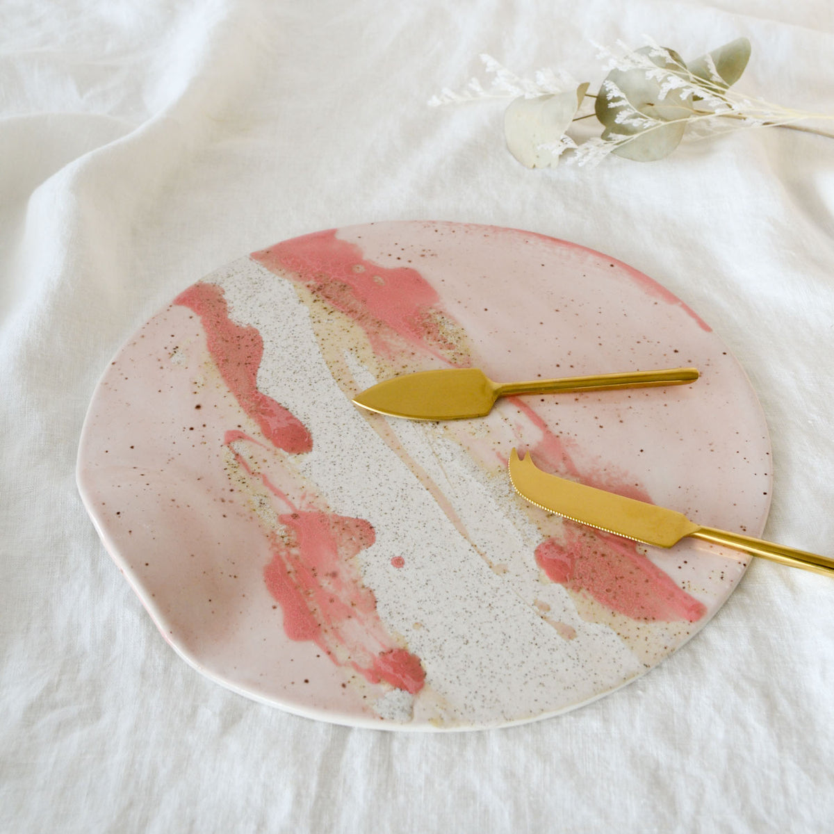 Handmade ceramic cheese serving platter ~ Kim Wallace Ceramics Australia