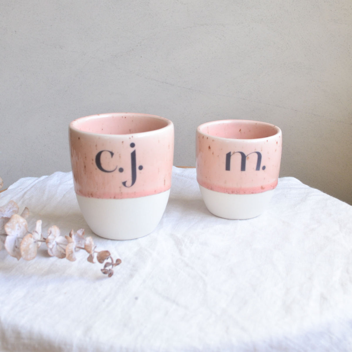 Monogram cup ~ Dusk – Kim Wallace Ceramics