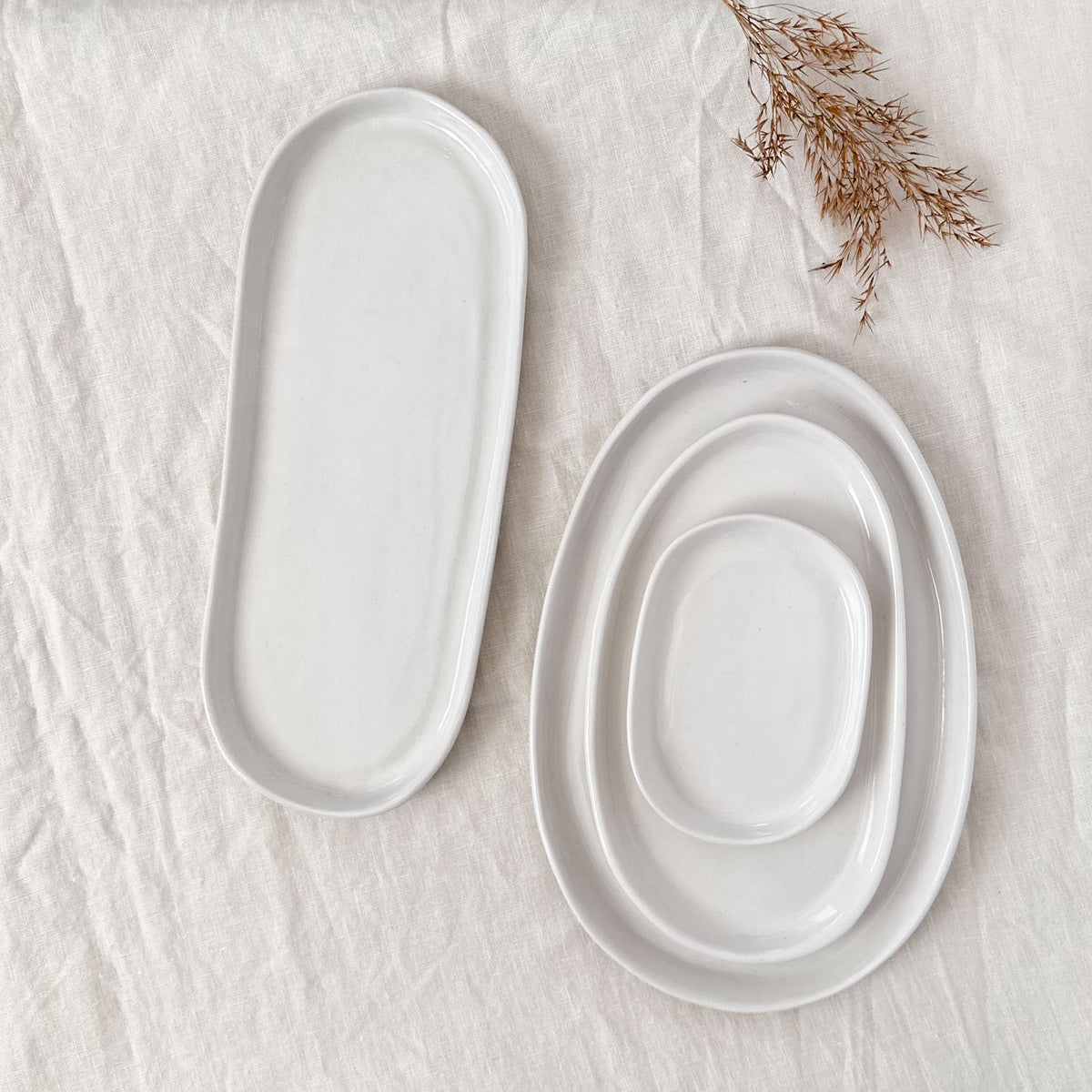 Pebble tray ~ Classic White – Kim Wallace Ceramics