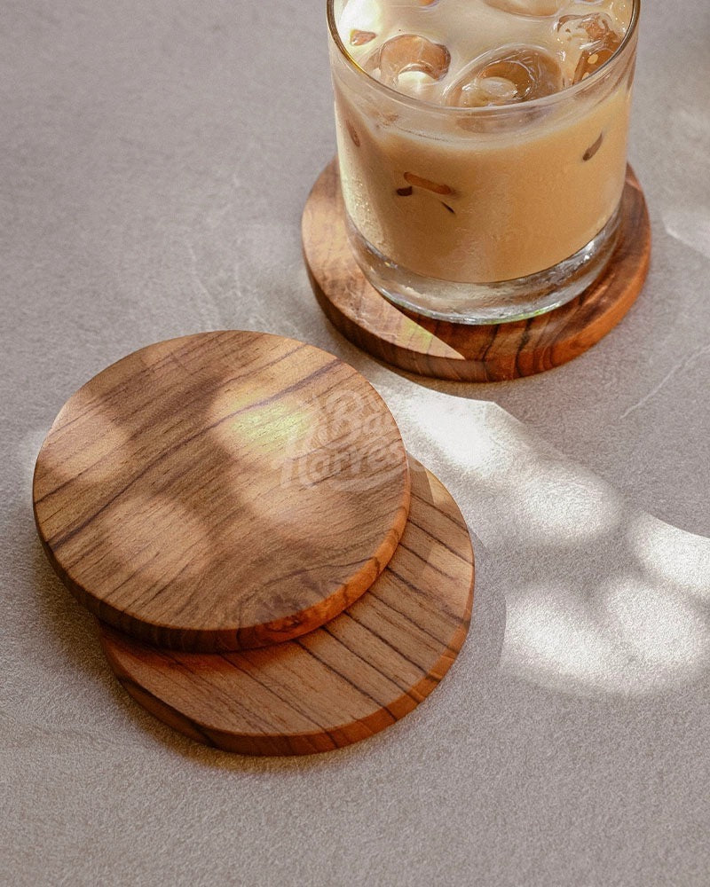 Teak wooden coasters ~ Set of 4 – Kim Wallace Ceramics